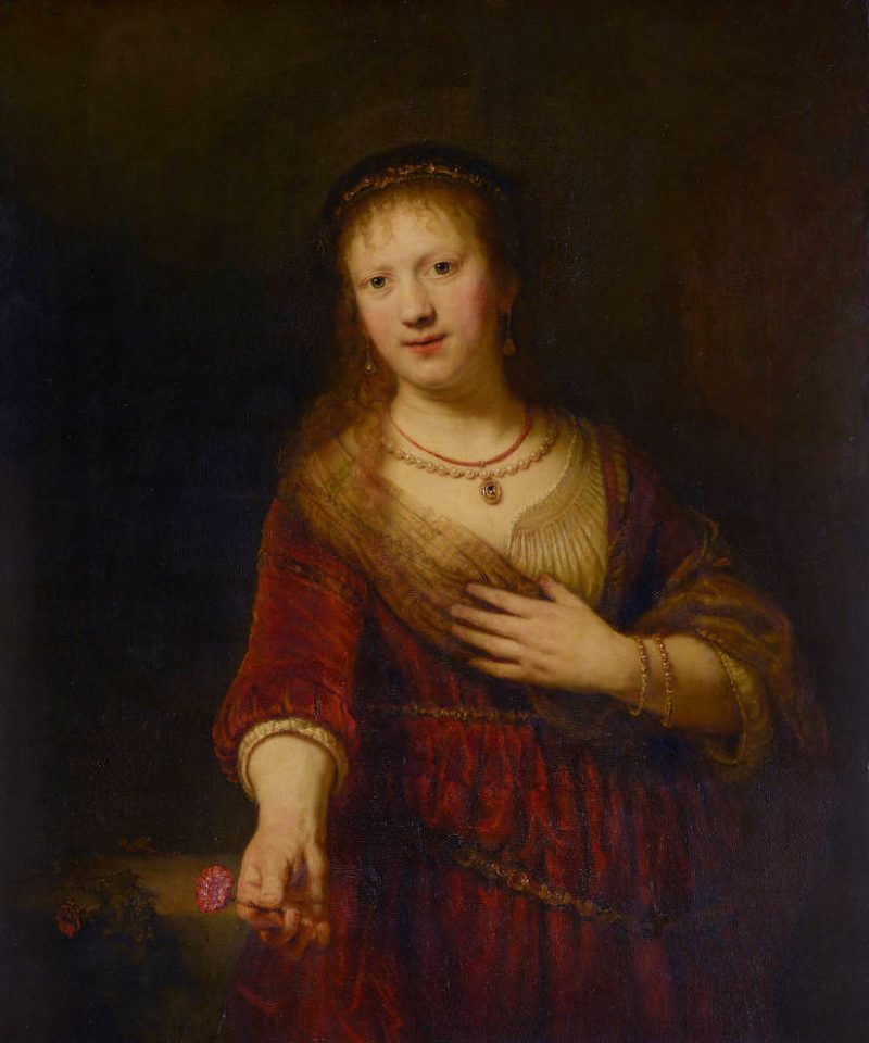 Rembrandt „Portret Saskii Uylenburgh w czerwonym kapeluszu” » Niezła sztuka