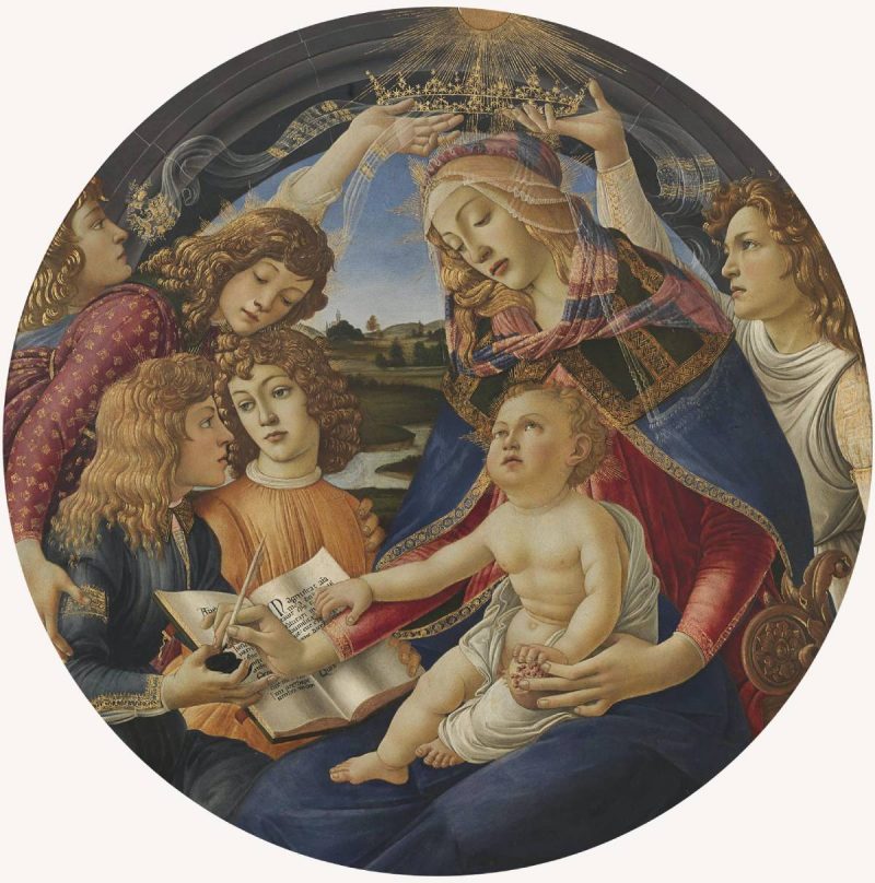 Sandro Botticelli „Madonna z Dzieciątkiem, św. Janem i aniołem ...